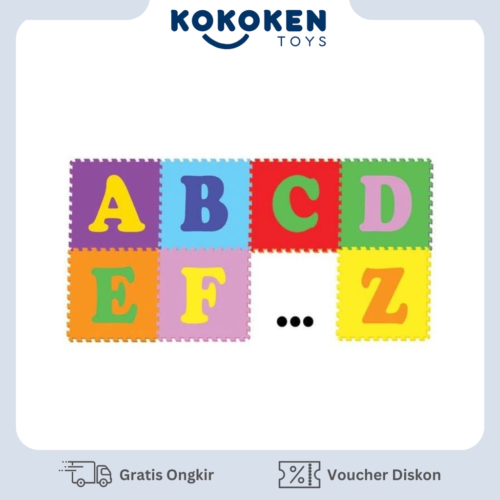 Jual Puzzle Matras Evamat Huruf / Alas Bermain Anak-Anak / KOKOKEN TOYS ...