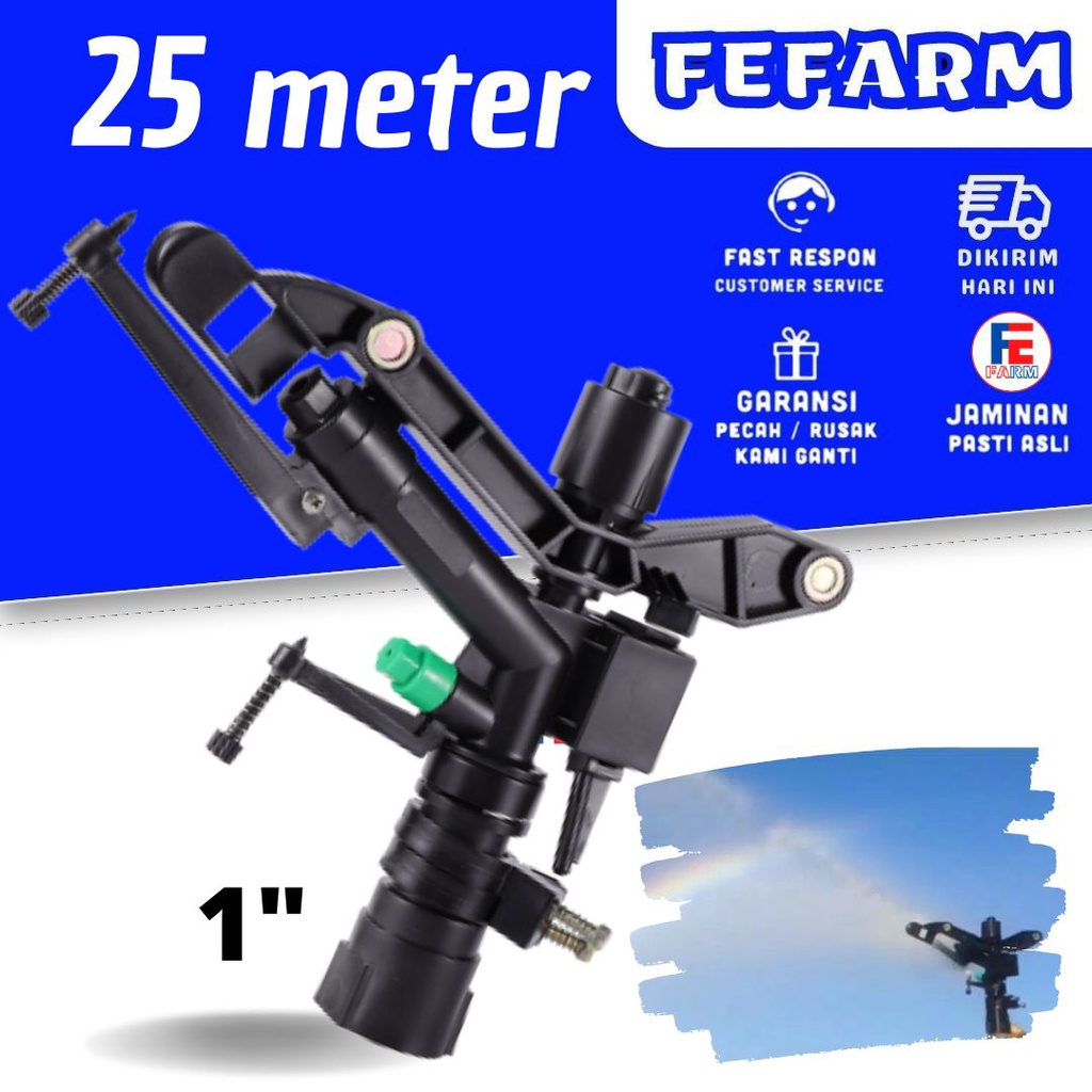 Jual Sprinkler Sprinkle Air Taman Impact Rain Gun Drat 1 Inch Spray 25m ...
