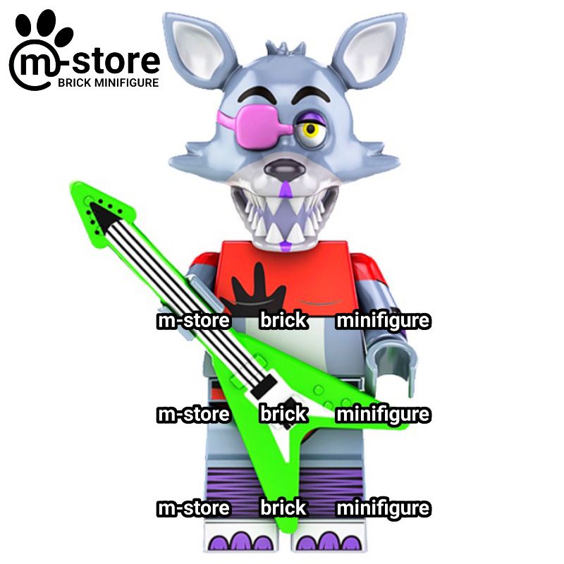 Jual brick five nights at freddy's withered foxy mini toy figure ...