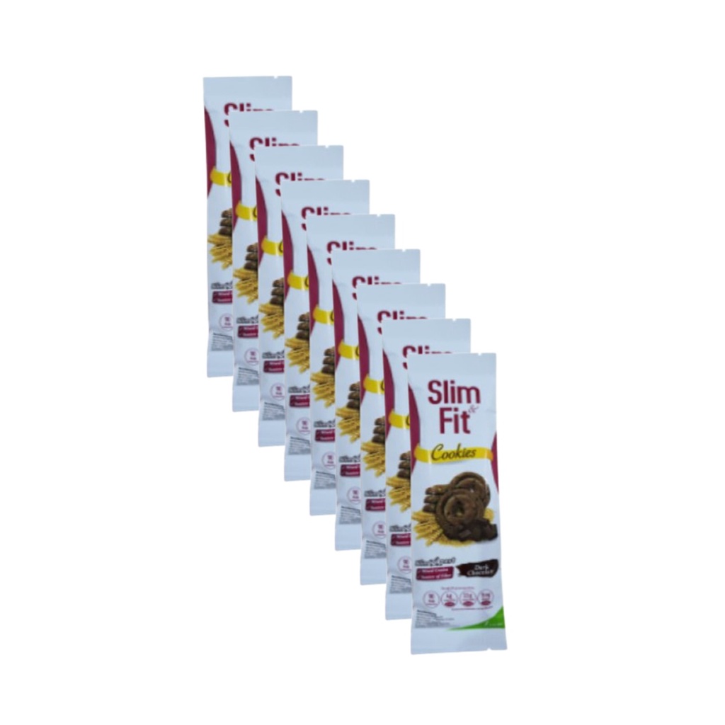 Jual Slim Fit Cookies Biskuit Dark Chocolate 9 x 22 gr | Shopee Indonesia