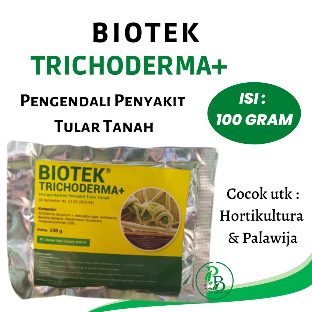 Jual Pupuk Penyakit Tanaman jahe, Biotek Trichoderma+ 100 gr Cegah Ulat ...