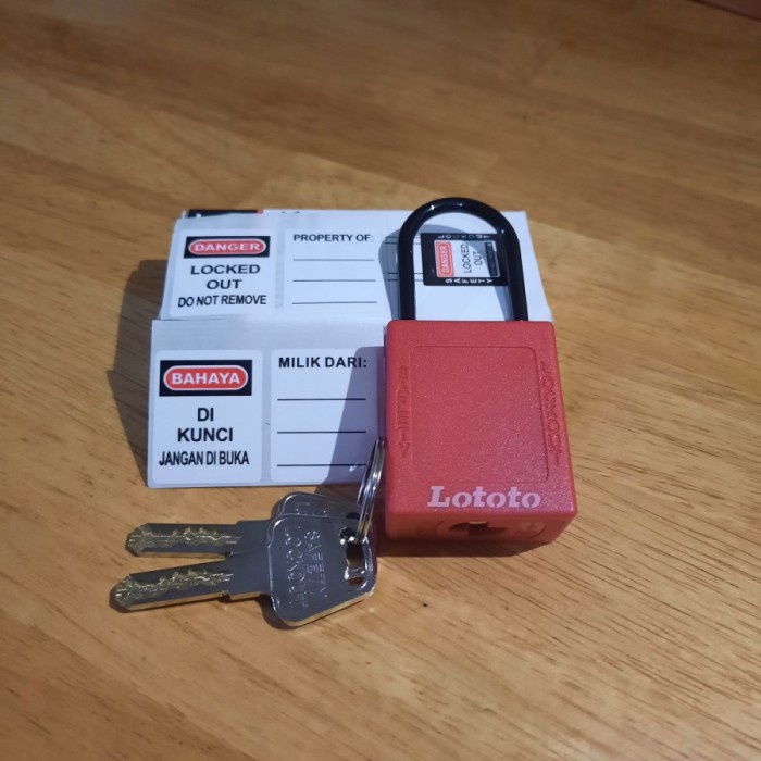 Jual Menakjubkan Lototo Ls32 Red Gembok Safety Loto Padlock Safety ...