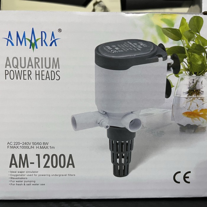 Jual Pompa Celup Water Pump AMARA AM1200 AM 1200 A 8 Watt Aquarium ...