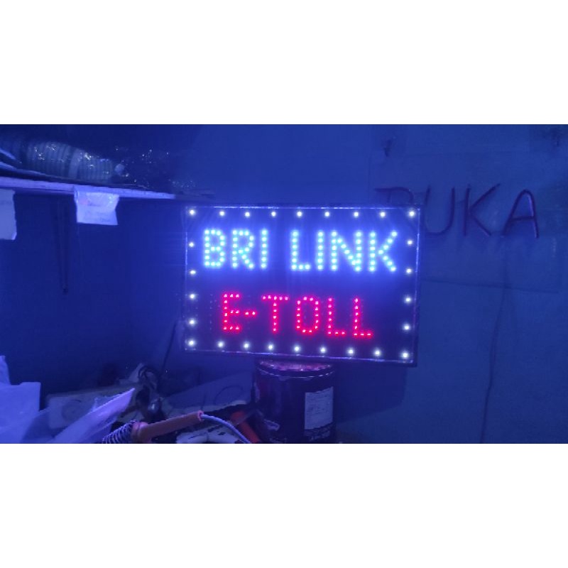 Jual Tulisan lampu led sign BRI LINK E-TOLL 40X25 cm | Shopee Indonesia