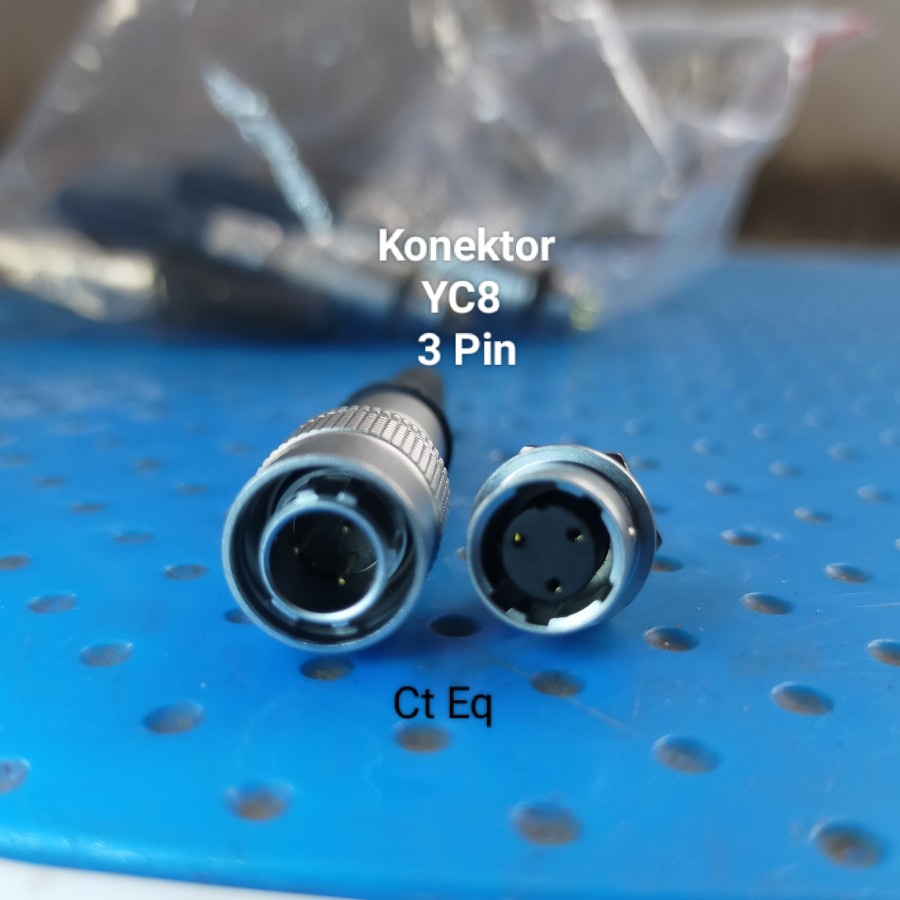 Jual Conektor YC8 3 Pin Plug n Socket Konektor mini 3 Pin plug Male ...