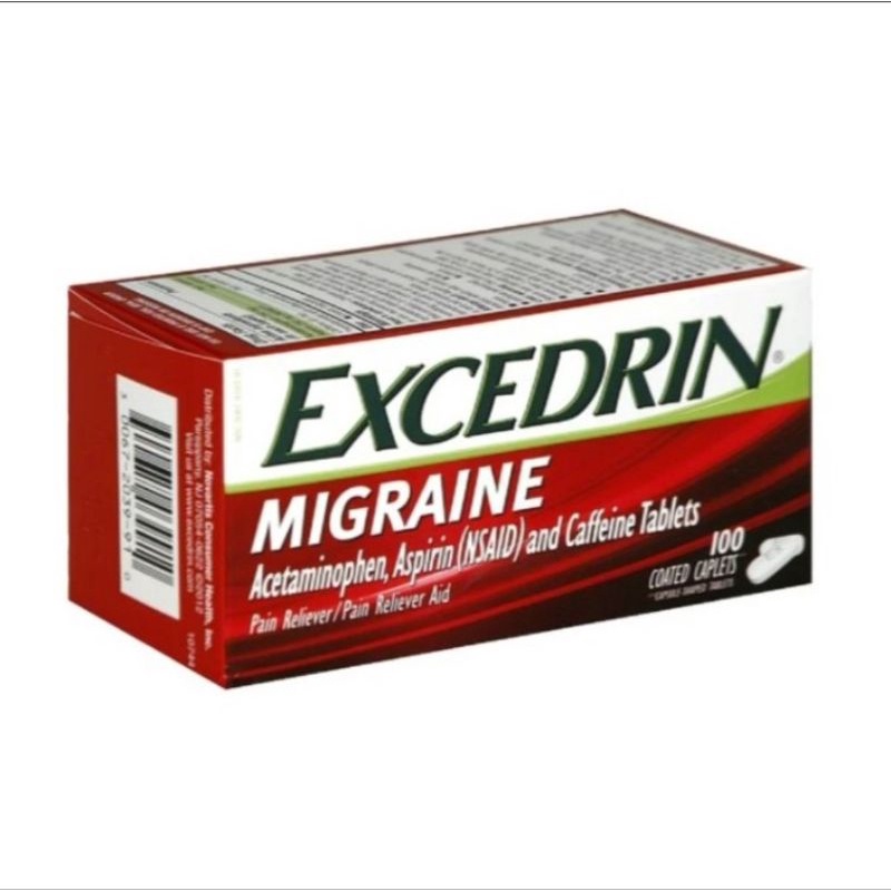 Jual Excedrin Migraine Pain Reliever - 100 Tablets | Shopee Indonesia
