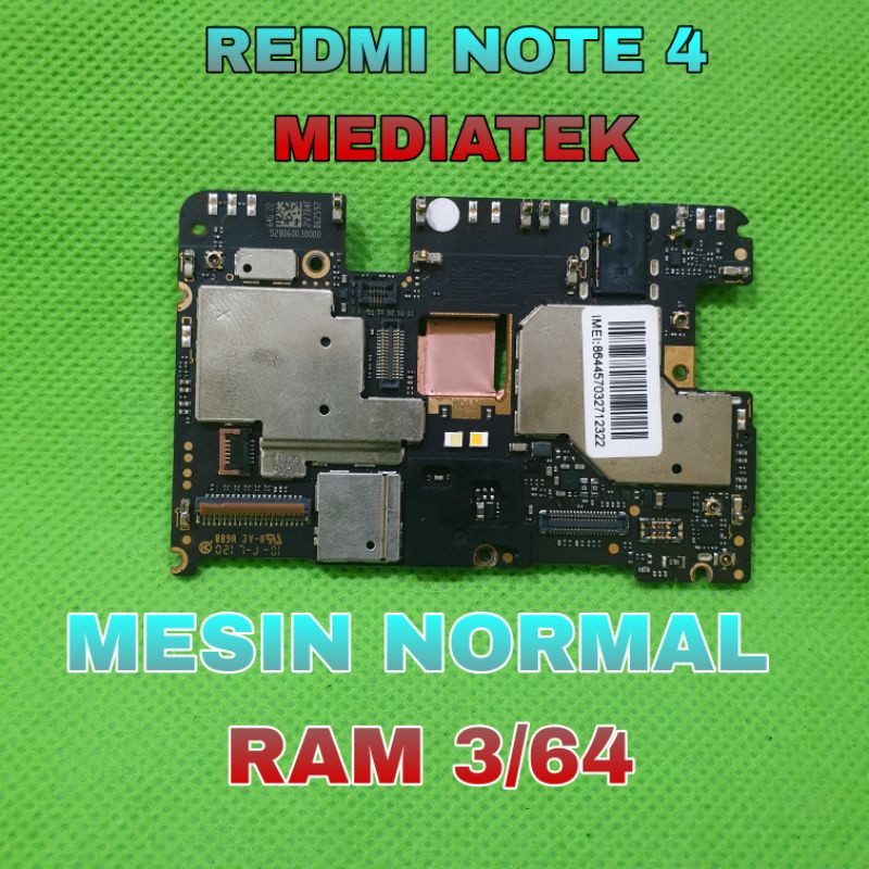 Jual MESIN REDMI NOTE 4 MEDIATEK HIDUP NORMAL BACA DISKRIPSI | Shopee ...