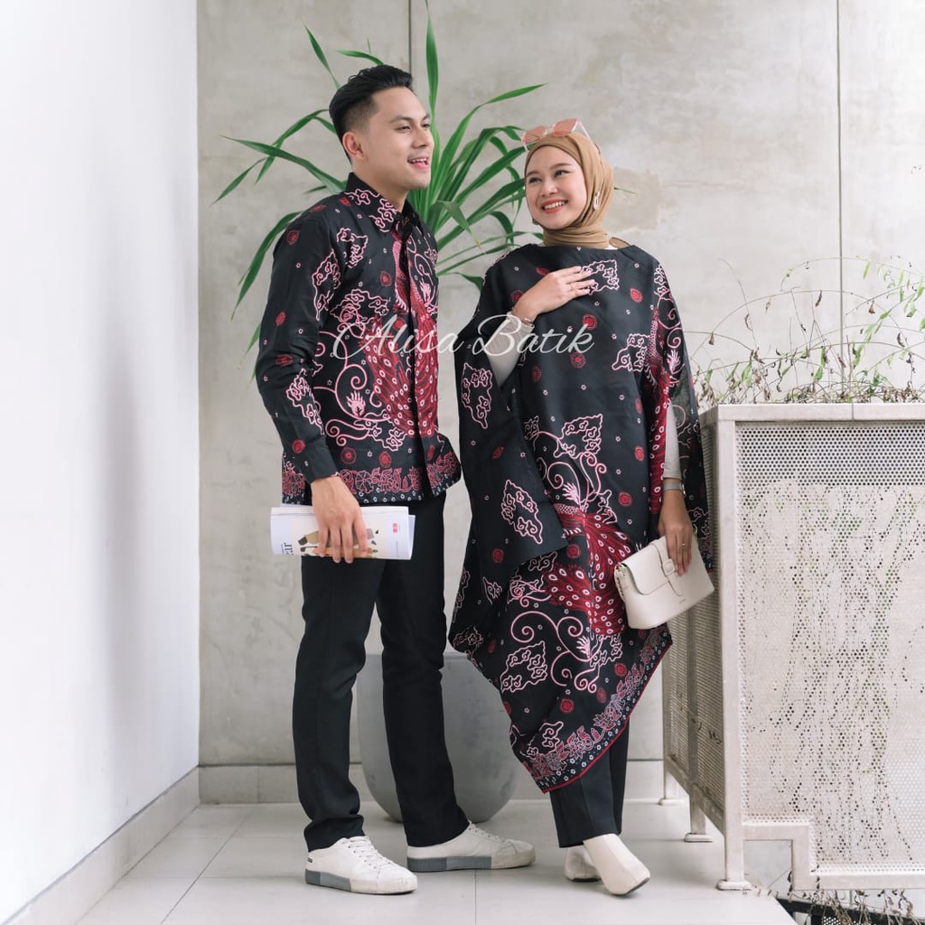 Jual COUPLE MERAK MERAH BATIKSOLOAMANAH KEMEJA BATIK PRIA SOLO LENGAN ...