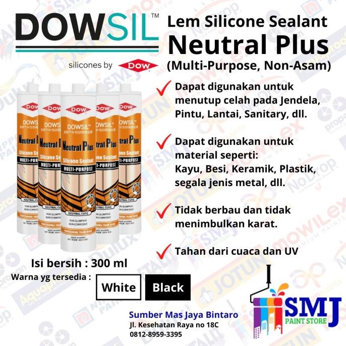 Jual DOWSIL NEUTRAL PLUS SILICONE SEALANT - LEM KACA DOW CORNING 300ML ...