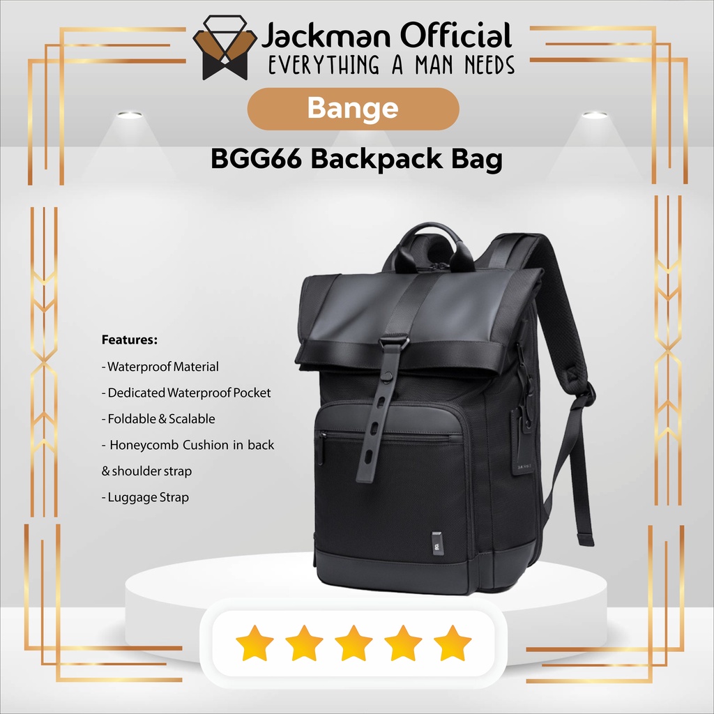 Jual BANGE BGG66 Backpack Bag - Tas Ransel Foldable Laptop 15.6 Inch ...