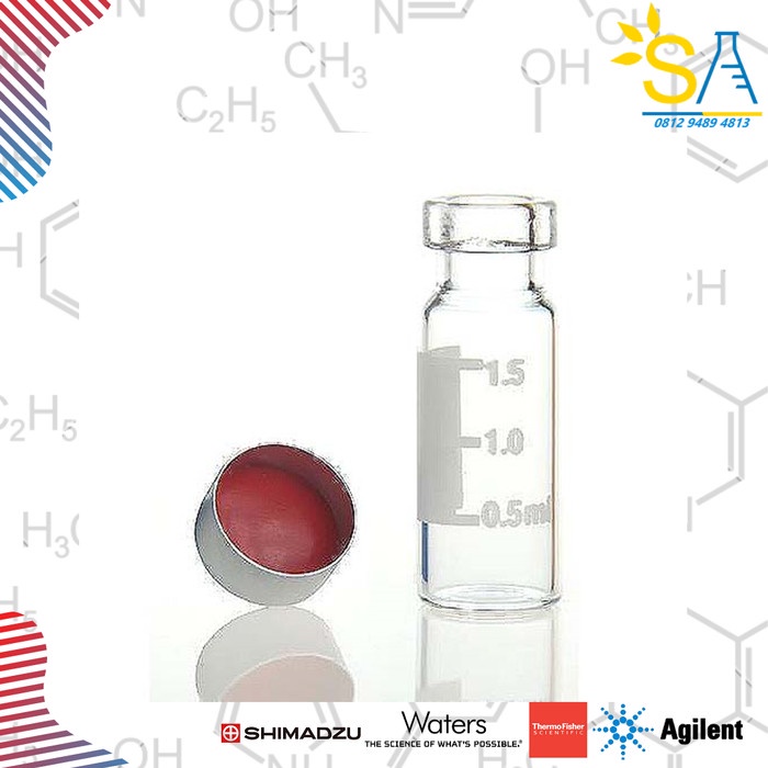 Jual Autosampler VIAL Crimp Clear 2mL HPLC/GC, printed(100pcs/pack) + Tutup | Shopee Indonesia