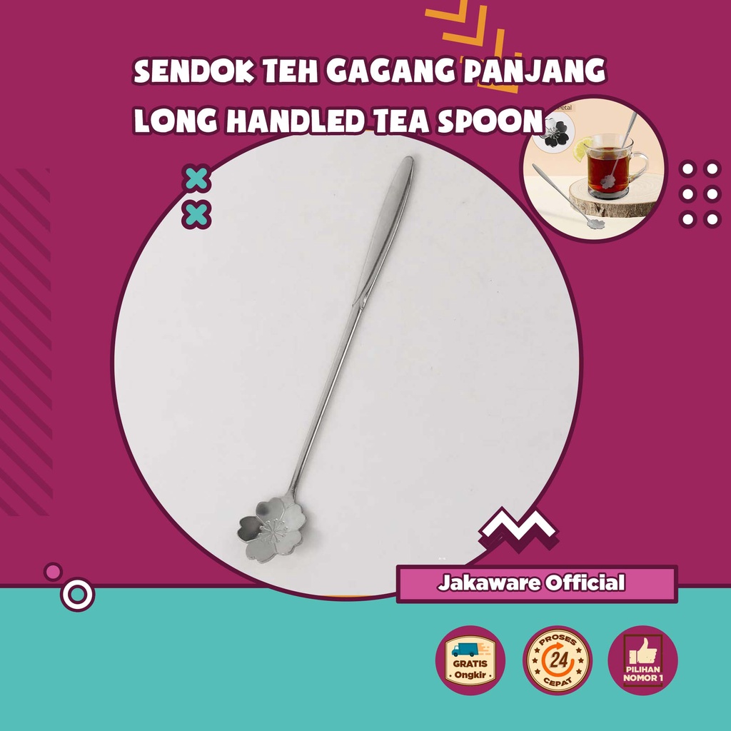 Jual SENDOK TEH GAGANG PANJANG LONG HANDLED TEA SPOON STAINLESS STEEL ...
