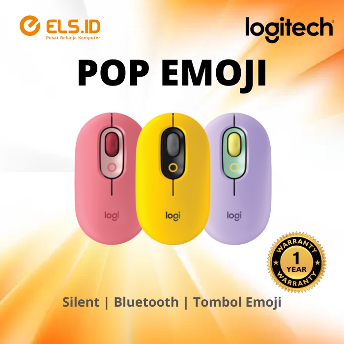 Jual Mouse Bluetooth Logitech POP Emoji | Shopee Indonesia