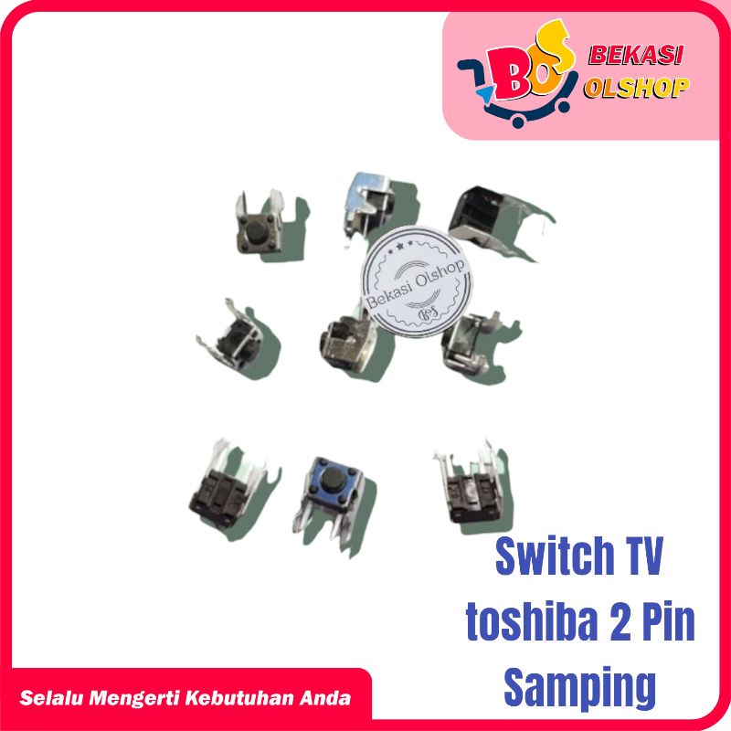 Jual Swicth Saklar Tv Push Button Micro Switch 2 Pin samping | Shopee ...