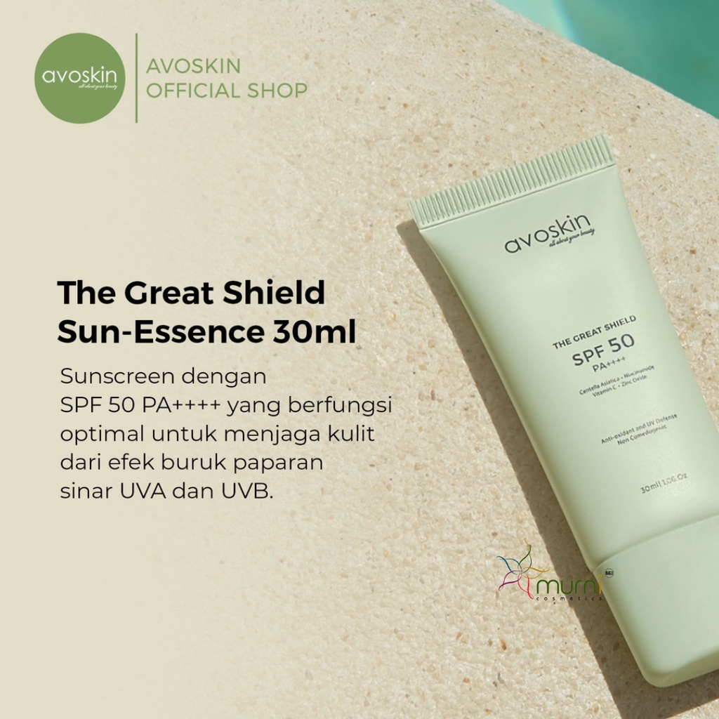Jual AVOSKIN THE GREAT SHIELD SUN ESSENCE SPF 50 PA++++ 30ML | Shopee ...