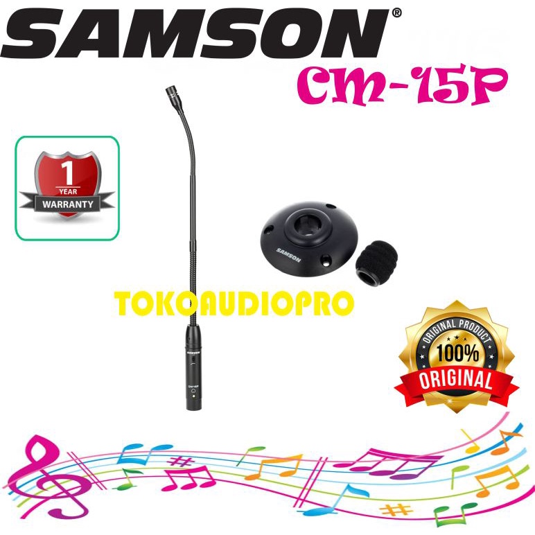 Jual Samson CM20P CM-20P Gooseneck Podium Microphone Samson CM-15P ...