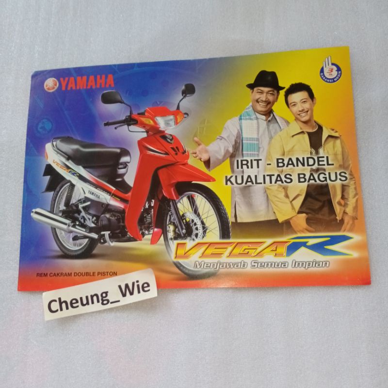 Jual Poster Jadul Antik Brosur Yamaha Vega R T105 old Disk Brake kondisi gress ex koleksi ...