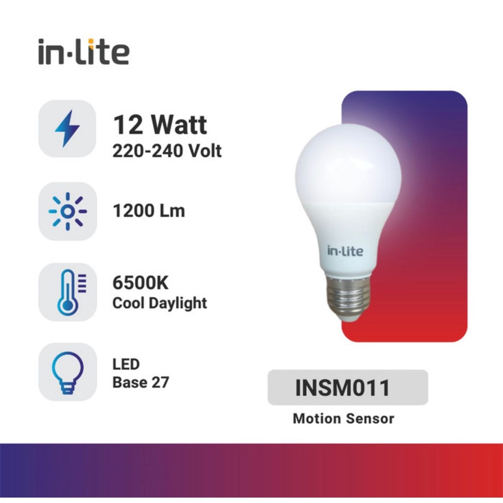 Jual INLITE Lampu Led Sensor Gerak 12W 12w 12 Watt INSM011 Lampu Sensor Gerak | Shopee Indonesia