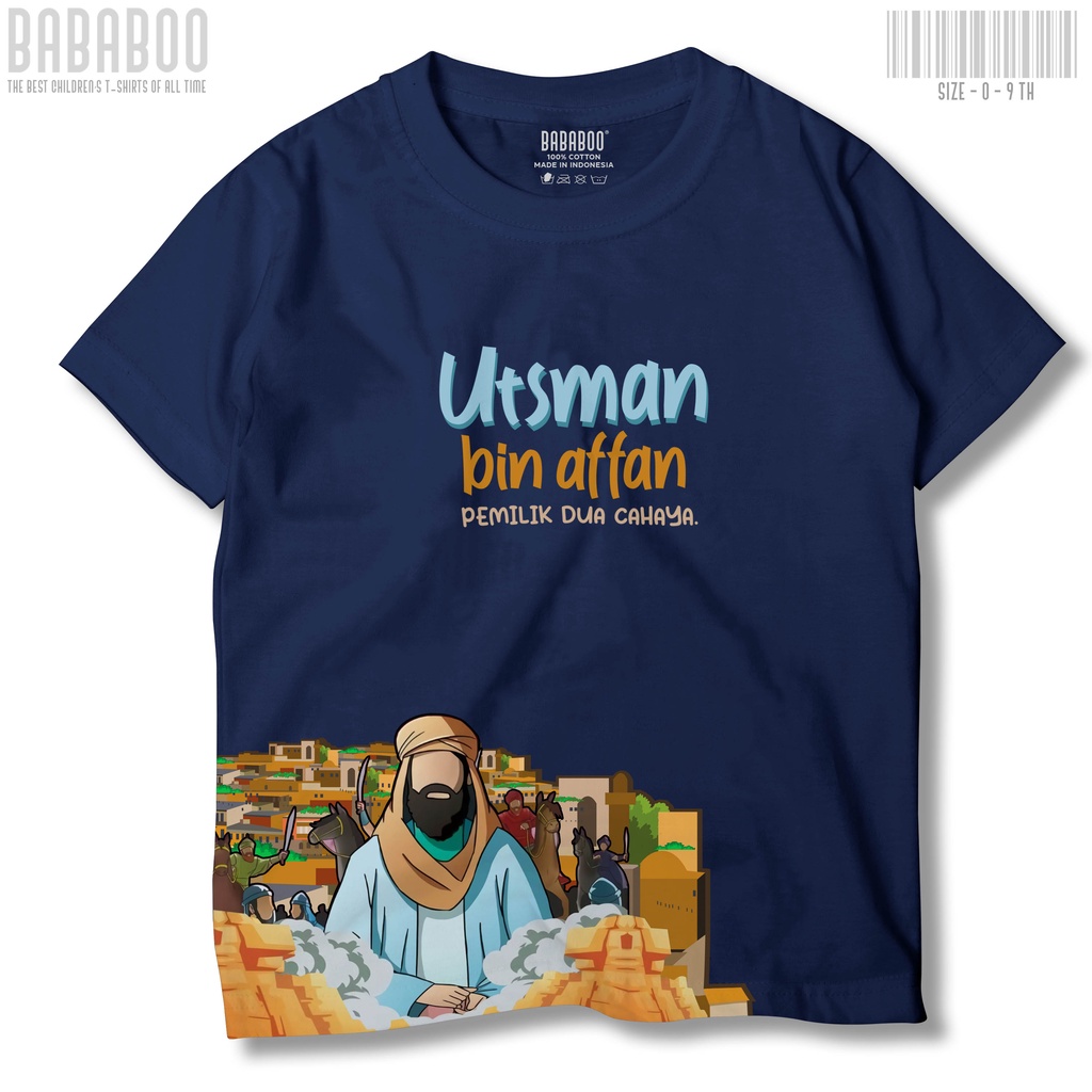 Jual Bababoo Kaos Dakwah Anak Muslim Islami Utsman Bin Affan - Baju ...