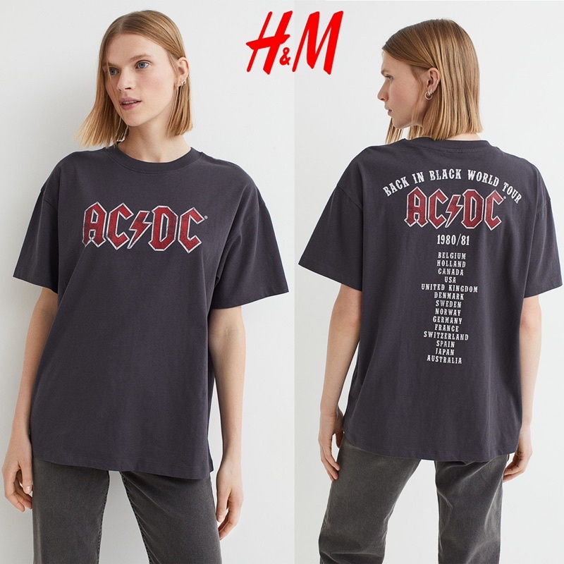 Jual KAOS BAND ACDC > ACDC BACK PRINT > ACDC > PINK FLOYD > ORIGINAL BY H&M CODE 35 | Shopee ...