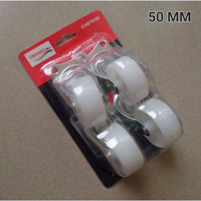 Jual Roda Etalase Roda Troli PUTIH 40 MM atau 50 MM ( 1 SET ISI 4 PCS ...