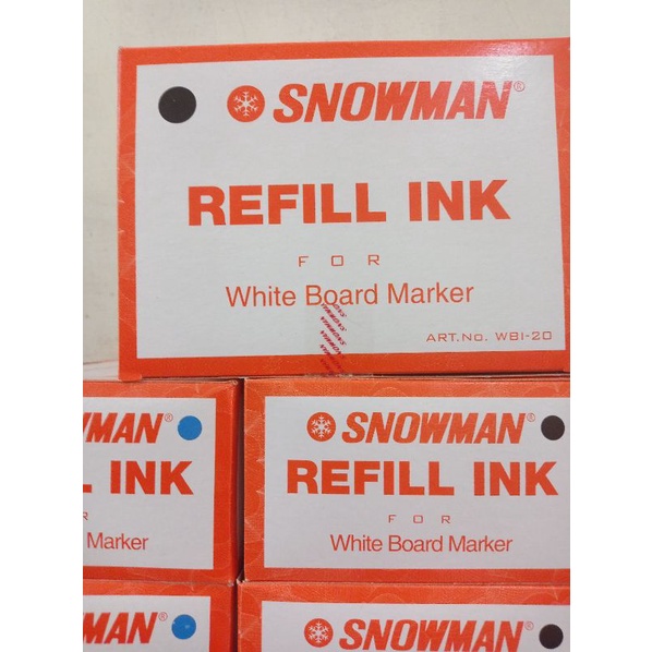 Jual refil ink snowman white board marker/tinta spidol white board ...