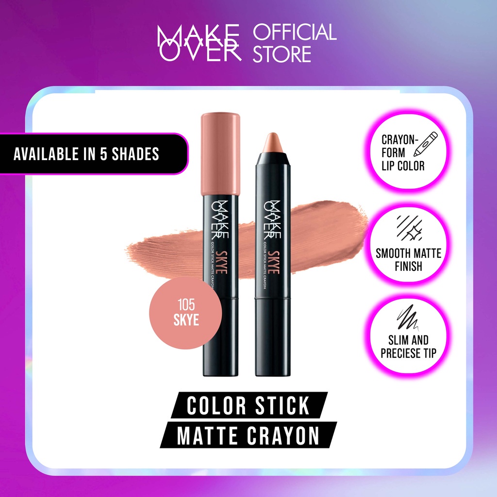Jual Make Over Color Stik Matte Crayon SKYE | Shopee Indonesia
