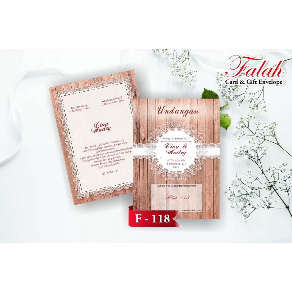 Jual BLANGKO FALAH 118 I UNDANGAN PERNIKAHAN I UNDANGAN MURAH I BLANGKO ...
