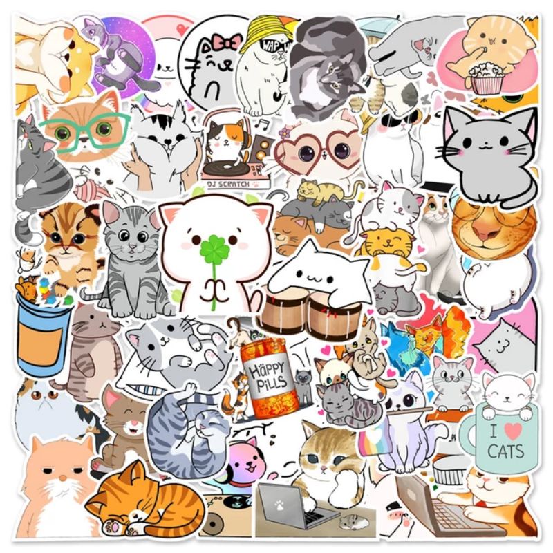 Jual Stiker Kucing Pack Style 260415 | Shopee Indonesia