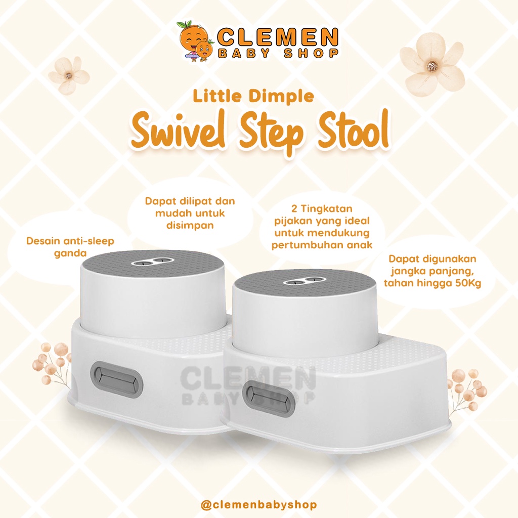 Jual Little Dimple Swivel Step Stool | Shopee Indonesia
