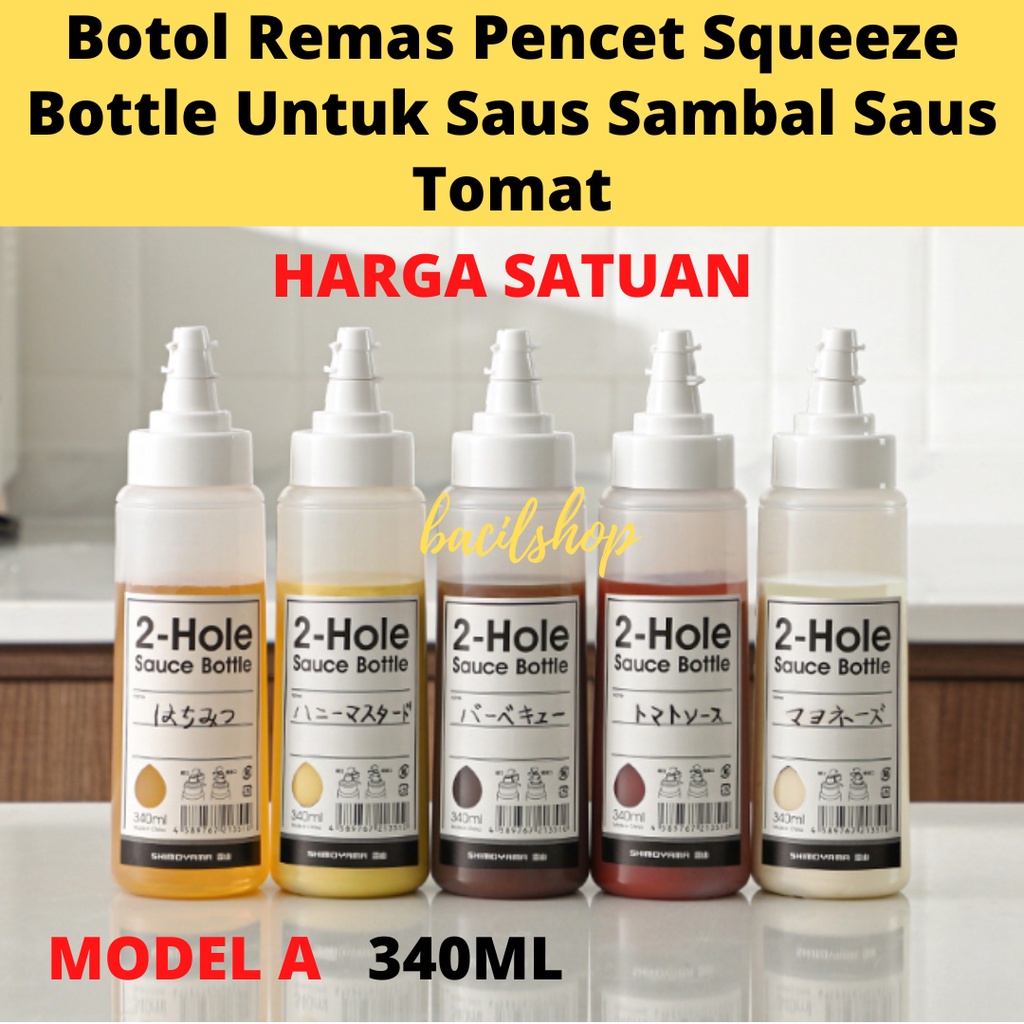 Jual Botol Remas Pencet Squeeze Bottle untuk Saus Sambal Saus Tomat ...