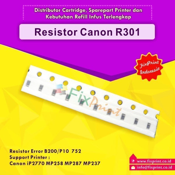 Jual Resistor Canon R301 Error B200 P10 752 Ecer | Shopee Indonesia