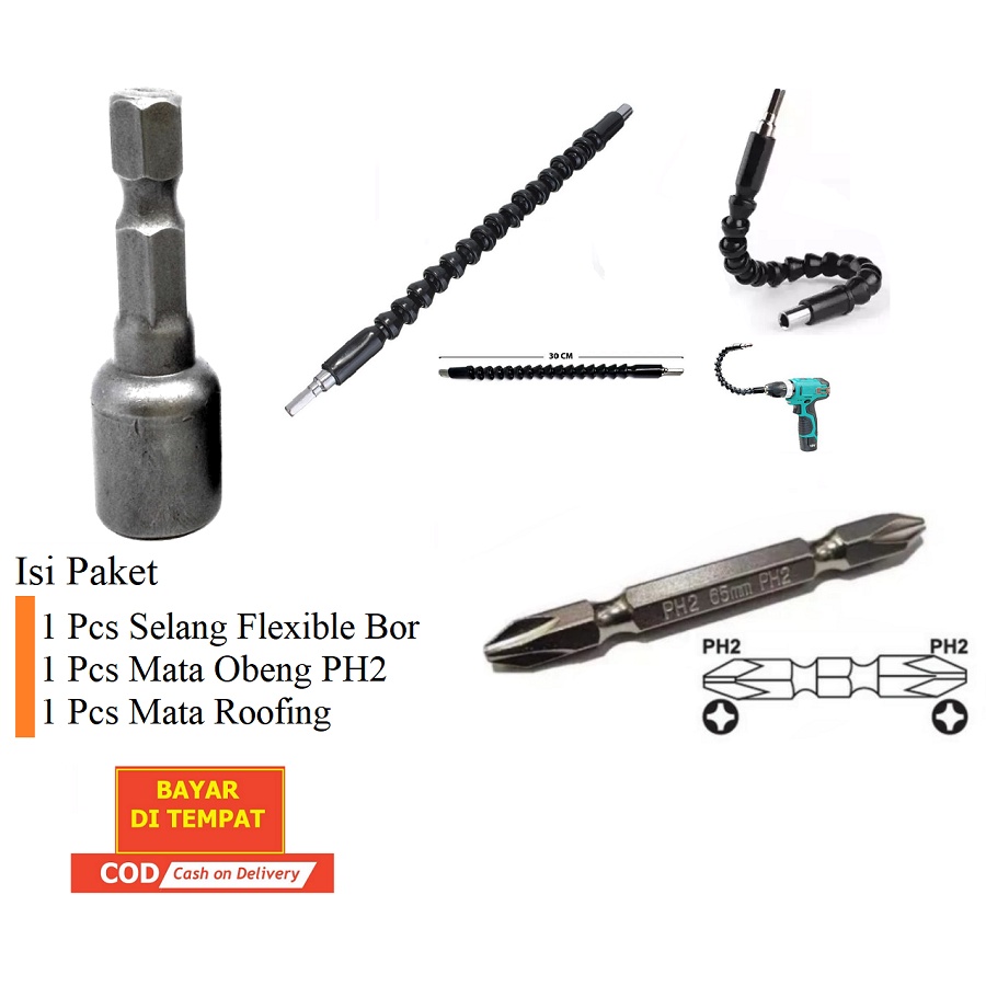 Jual PAKET Flexible Bor Sambungan Ekstensi Kepala Obeng Bor + Mata ... Jual PAKET Flexible Bor Sambungan Ekstensi Kepala Obeng Bor + Mata ...