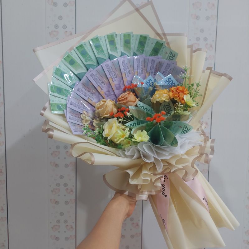 Jual buket uang medium size/buket uang murah/buket wisuda | Shopee ...