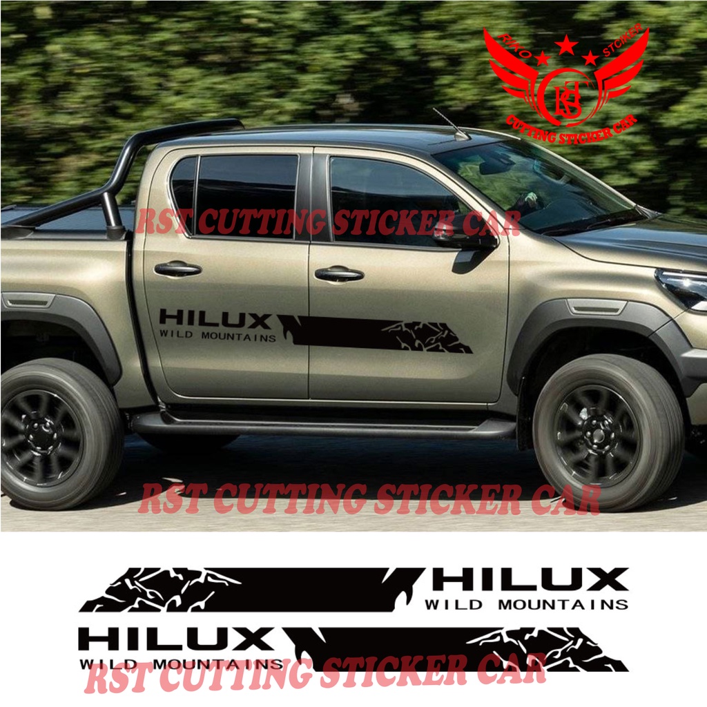 Jual Cutting sticker mobil hilux striping sticker mobil triton d max ...