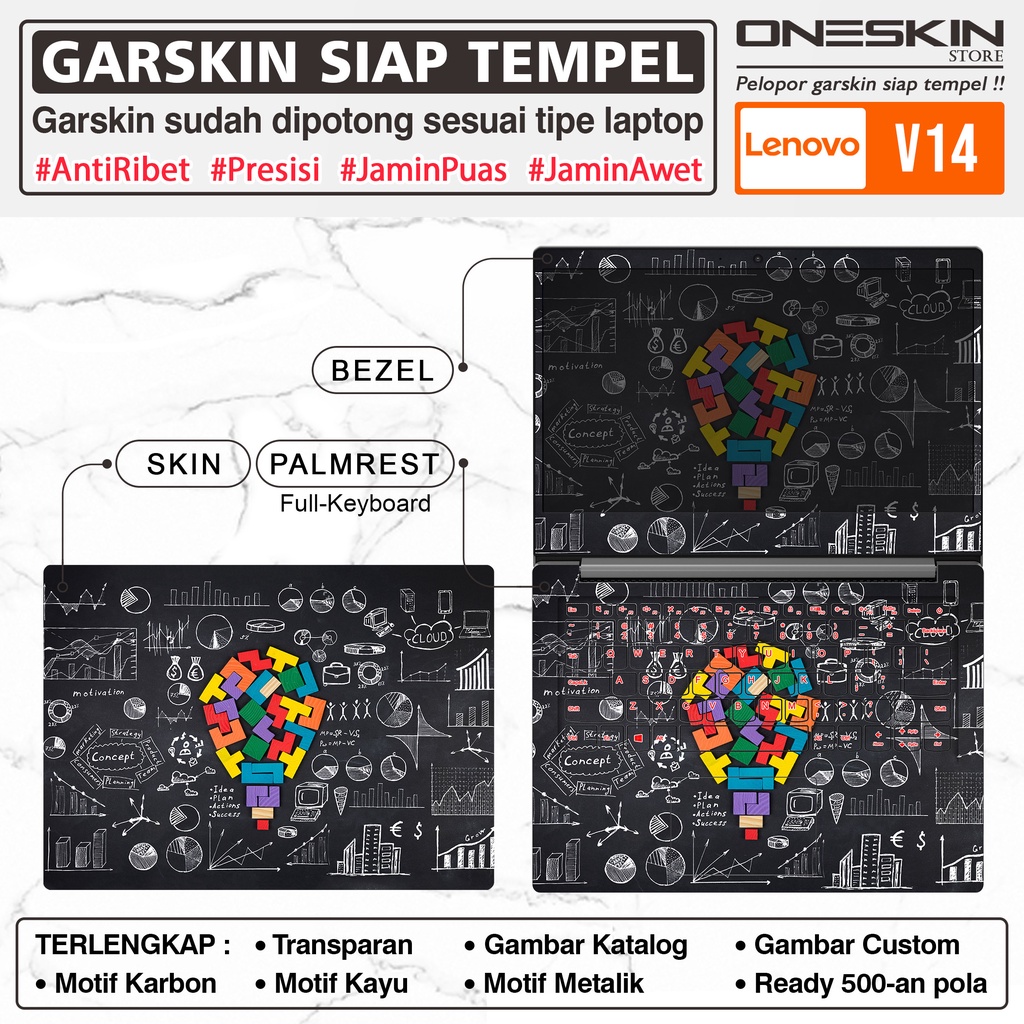 Jual Garskin Stiker Laptop Lenovo V14 V15 ADA ARE IIL IKB IWL Skin ...