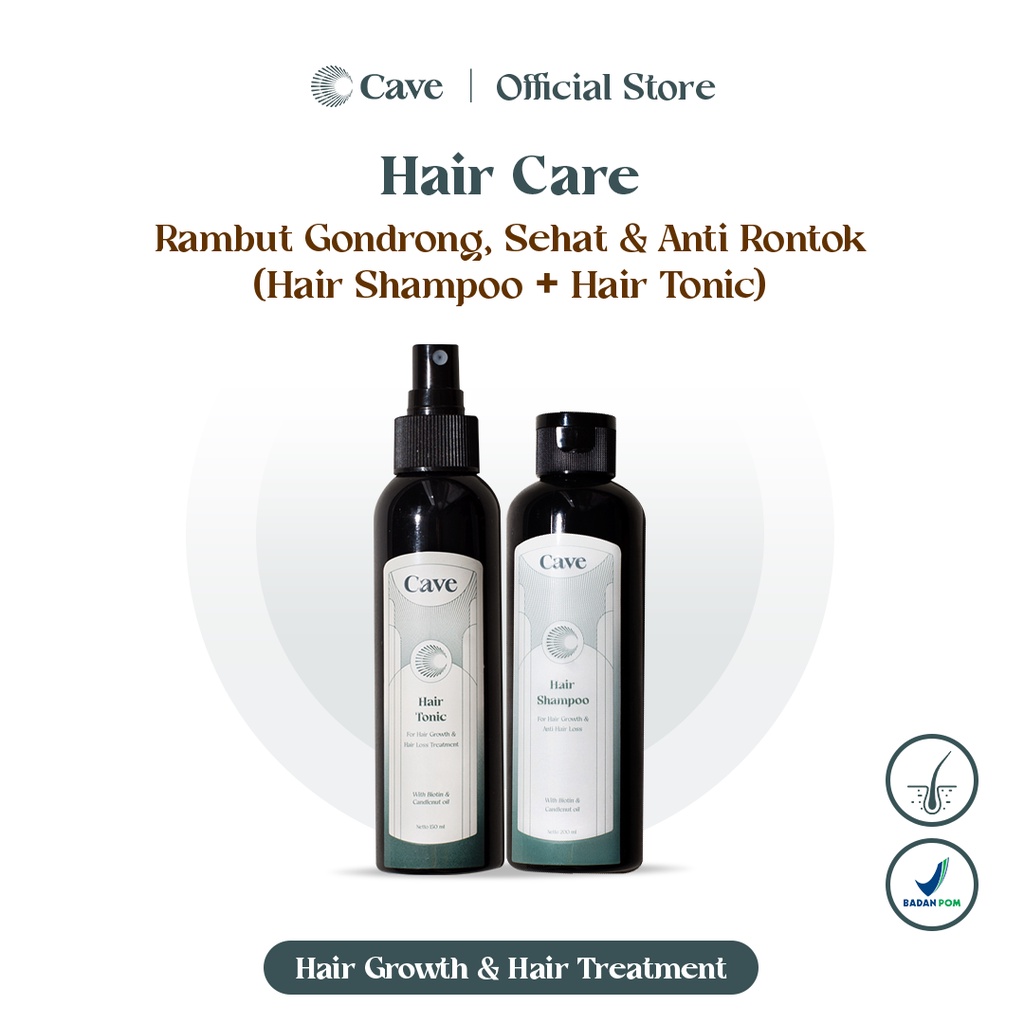 Jual Cave Hair Shampoo & Hair Tonic - Penumbuh Pemanjang Pelebat Rambut ...