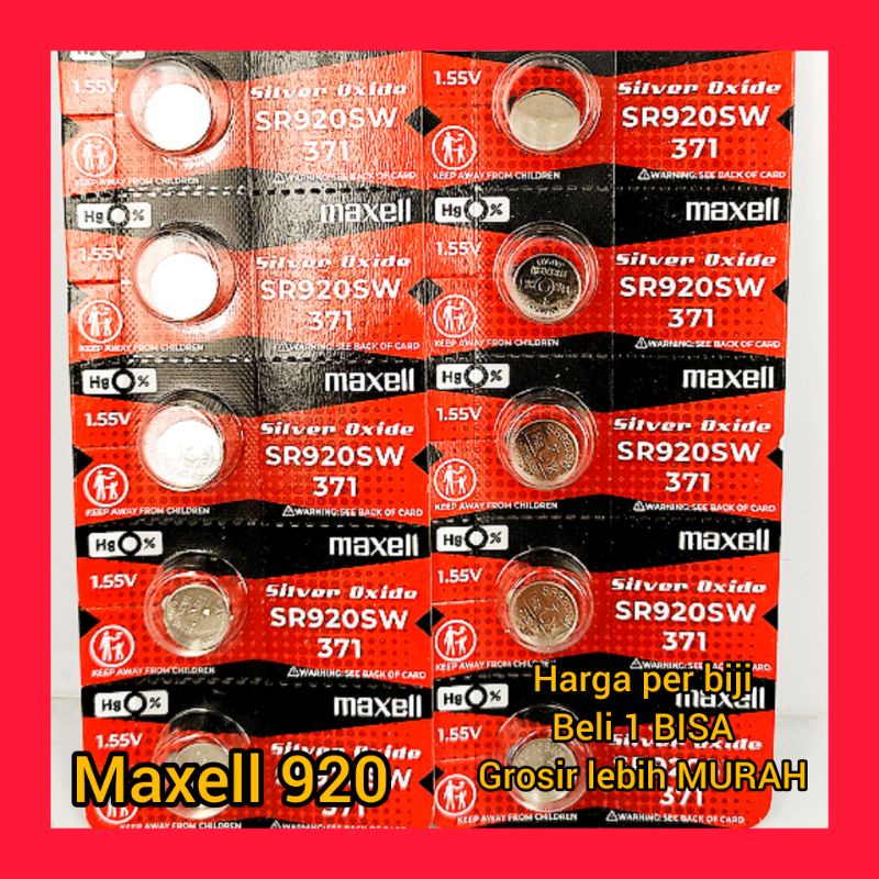 Jual baterai maxell 920 sr920sw 371 bateray original jam tangan camera ...