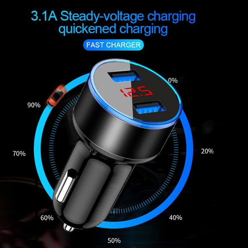 Jual Rekomendasi EZPZ Charger Mobil Charger Motor 2 Ports 3.1A 12V-24V Output Fast Charging LED ...