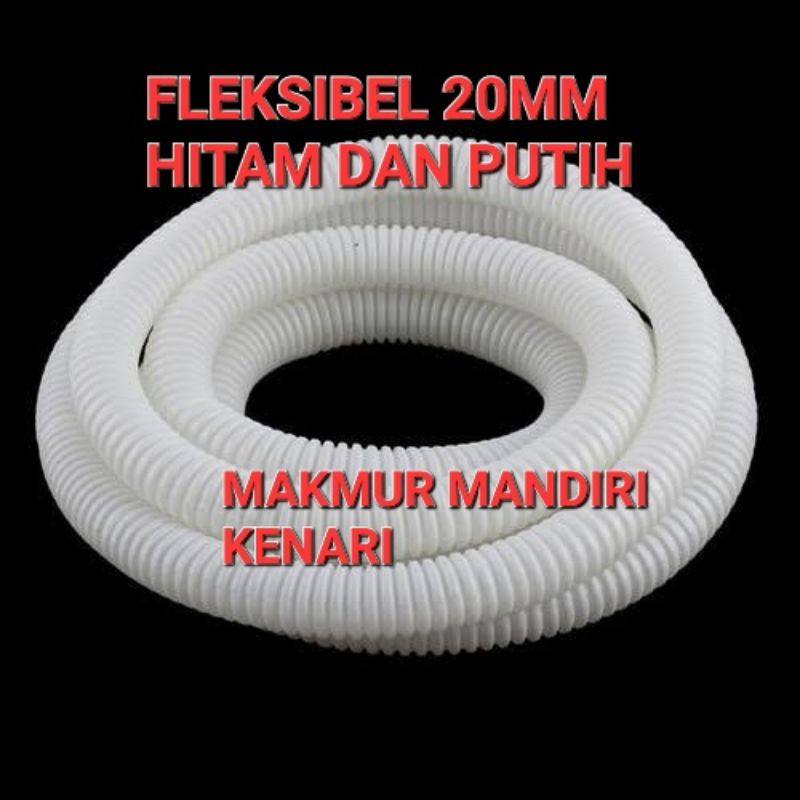 Jual FLEXIBLE 20MM PUTIH PLASTIC SELANG FLEXIBEL LISTRIK 20MM | Shopee ...