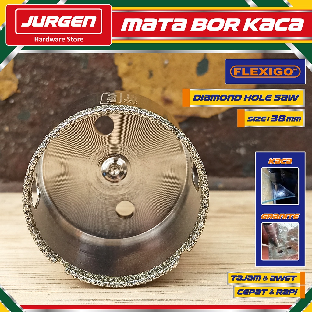 Jual Mata Bor Diamond untuk Kaca & Granite 38 mm ( harap baca deskripsi ) Flexigo Ori | Shopee ...