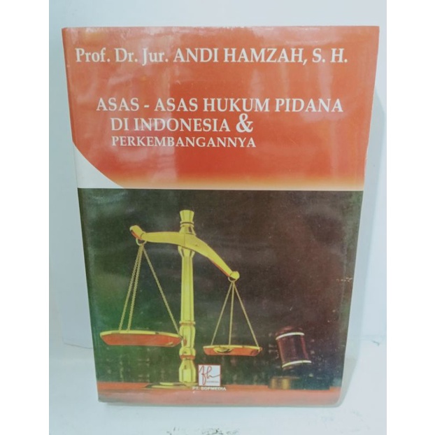 Jual BUKU ASAS ASAS HUKUM PIDANA & PERKEMBANGANNYA Andi Hamzah | Shopee Indonesia