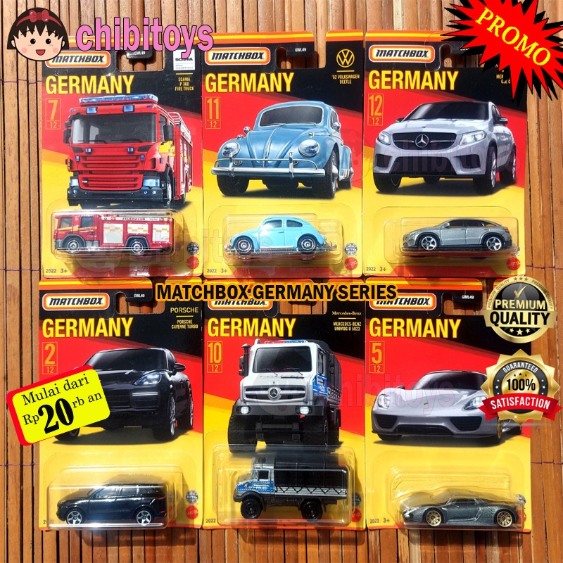 Jual Matchbox Germany Series 2022 62 VW Beetle Mercedes Benz GLE Unimog ...