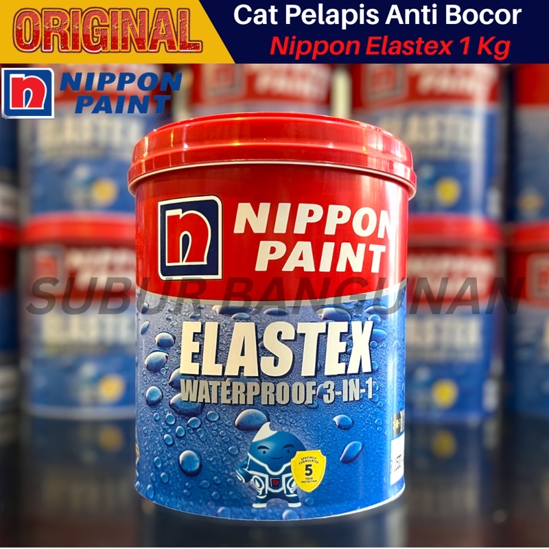 Jual Cat Pelapis Anti Bocor Nippon Elastex 1 Kg Cat Waterproofing Nippon Paint | Shopee Indonesia
