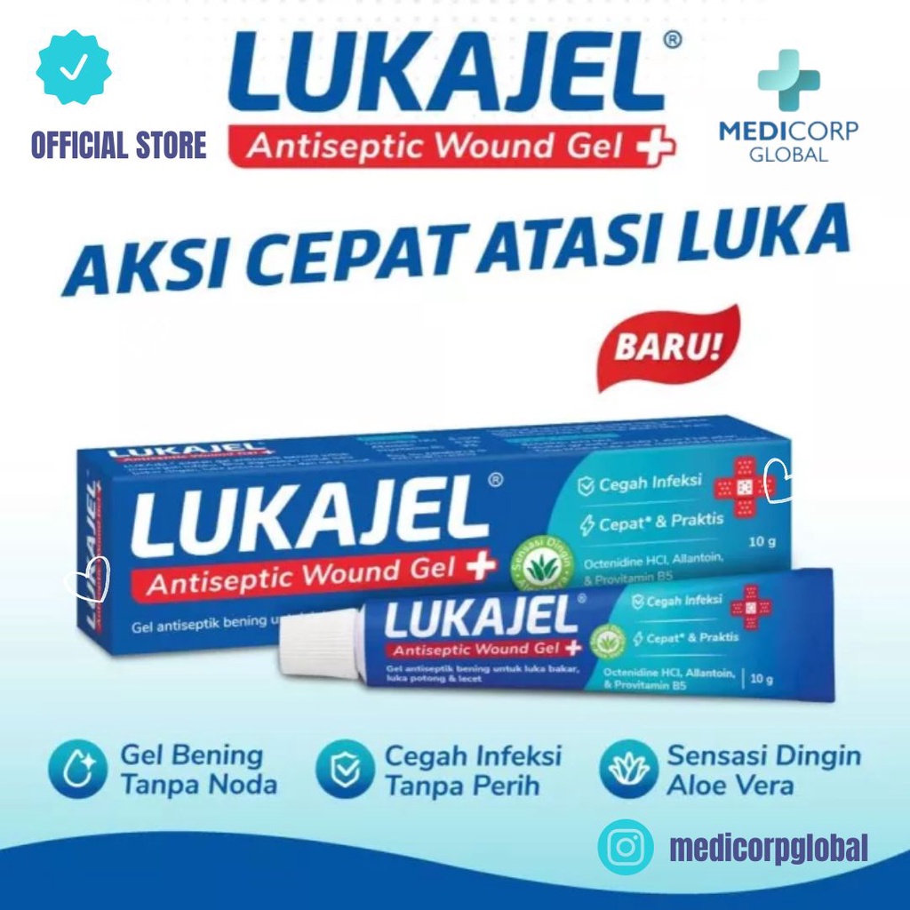 Jual Lukajel antiseptic / antiseptik gel obat pencegah infeksi luka 10 ...