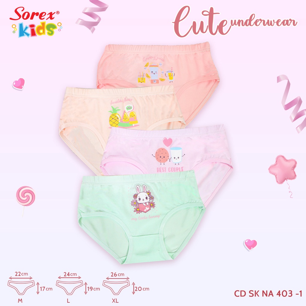 Jual Sorex Kids Celana Dalam Anak Perempuan Cute Animal Super Soft CD SK NA 403 - Pakaian Dalam ...