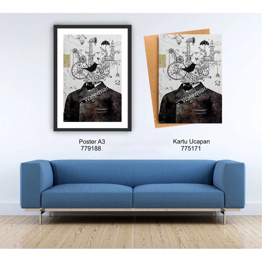 Jual Poster 88 / Poster Bingkai / Kartu Ucapan / Surealism / JV / 1415 ...