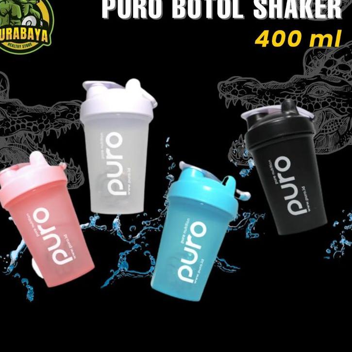 Jual Menarik SHAKER ORIGINAL PURO 400 ML BPA FREE BOTOL MINUM OLAHRAGA ...