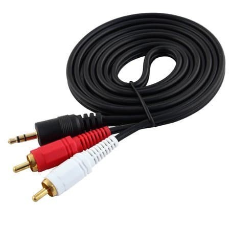 Jual Kabel Jack Audio 3.5mm To 2 Rca 3 METER / Kabel Aux To 2 Rca 2 in ...