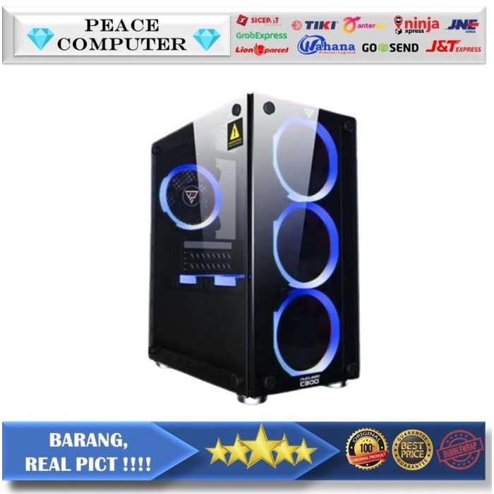Jual Casing Varro Prime Casing Gaming Nuclear C300 (Free 3 Blue Fan ...